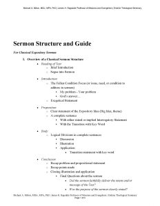 Guide to Crafting an Expository Biblical Sermon