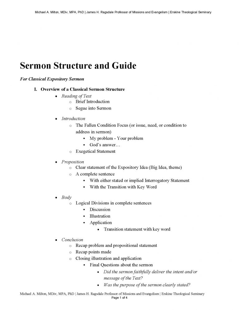 Guide to Crafting an Expository Biblical Sermon