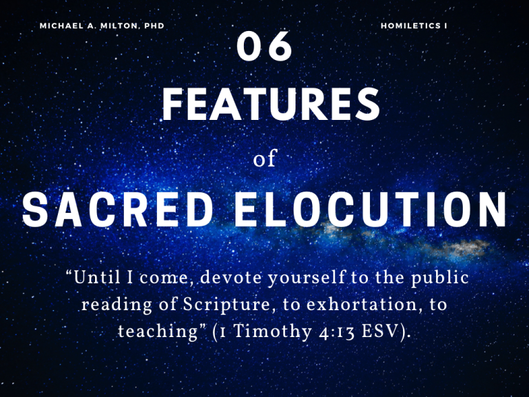 Lectio Sacra, the Public Reading of the Scriptures, and Sacred Elocution